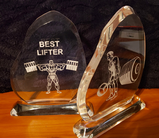 powerlifting awards. Resin sculpture plaques. Olympic weightlifting