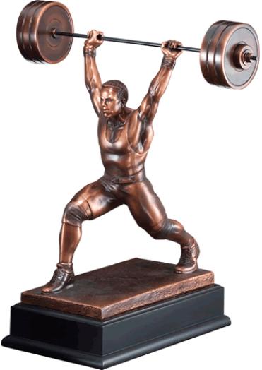 powerlifting resin awards & sculptures. Olympic style